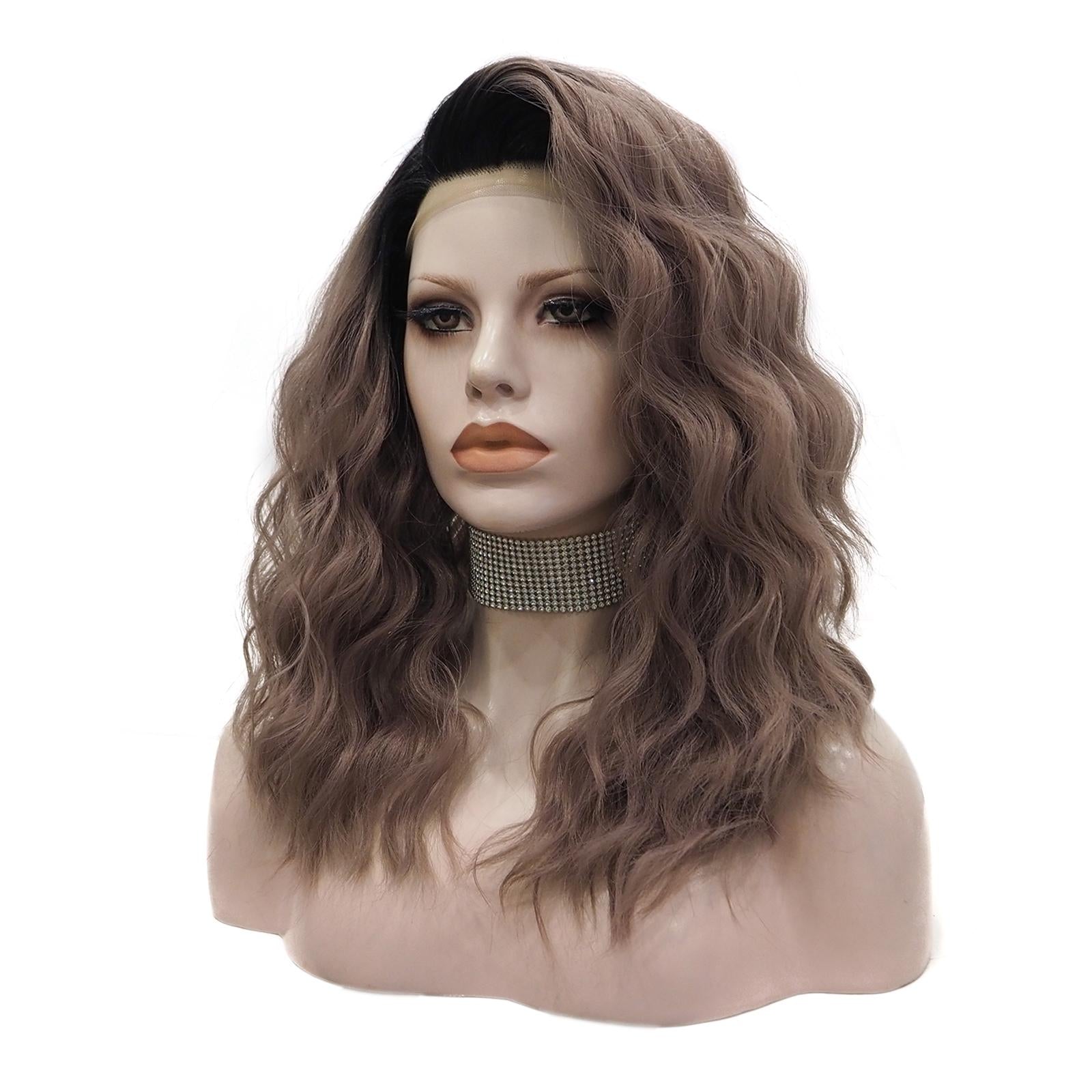 IMstyle Kiki Grape Purple with Dark rooting Shoulder lenth Water Wave ...