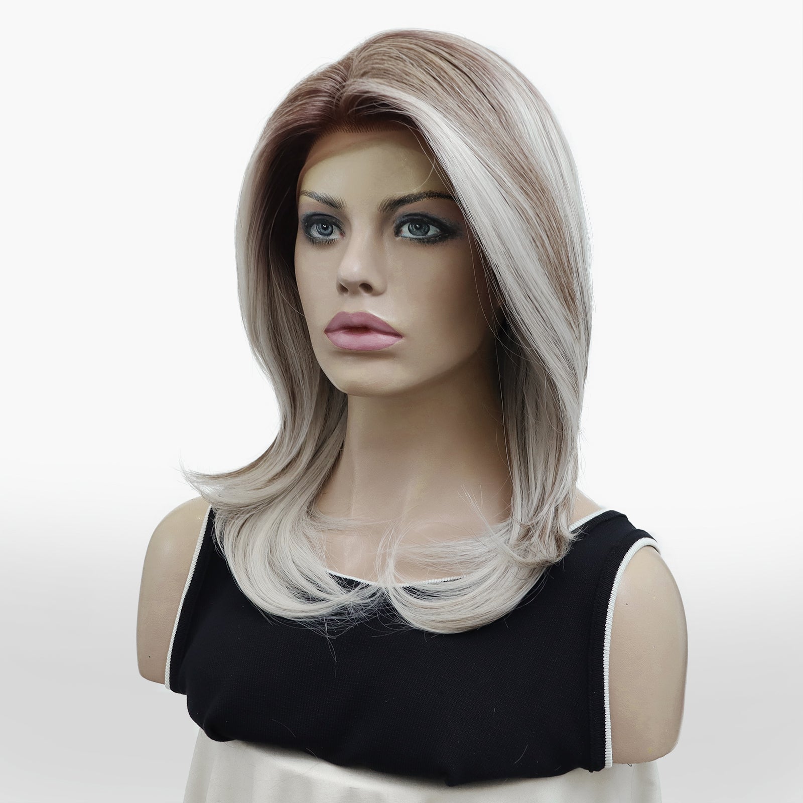 IMstyle Lydia sliver mist color with dark root wolf cut style Glueless ...