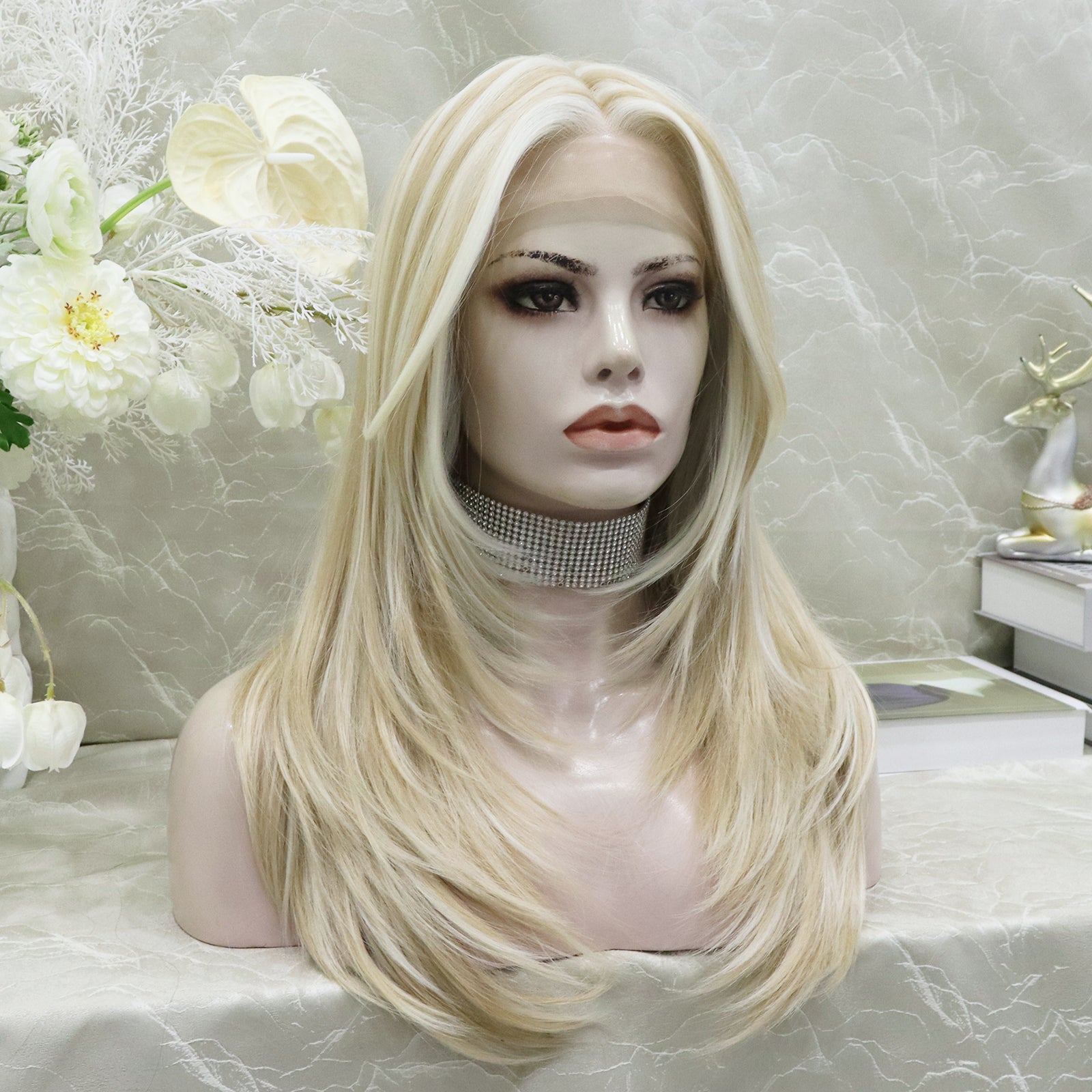 imstyle-Robin-Ombre blonde color with layer cutting T-part lace front ...