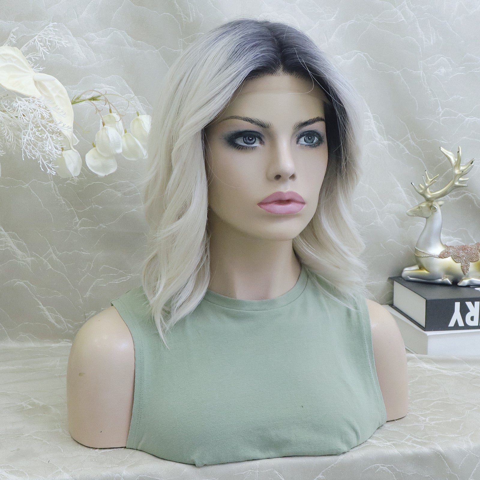 IMstyle Sharli short Layer hairstyle T part Glueless lace front wigs T ...