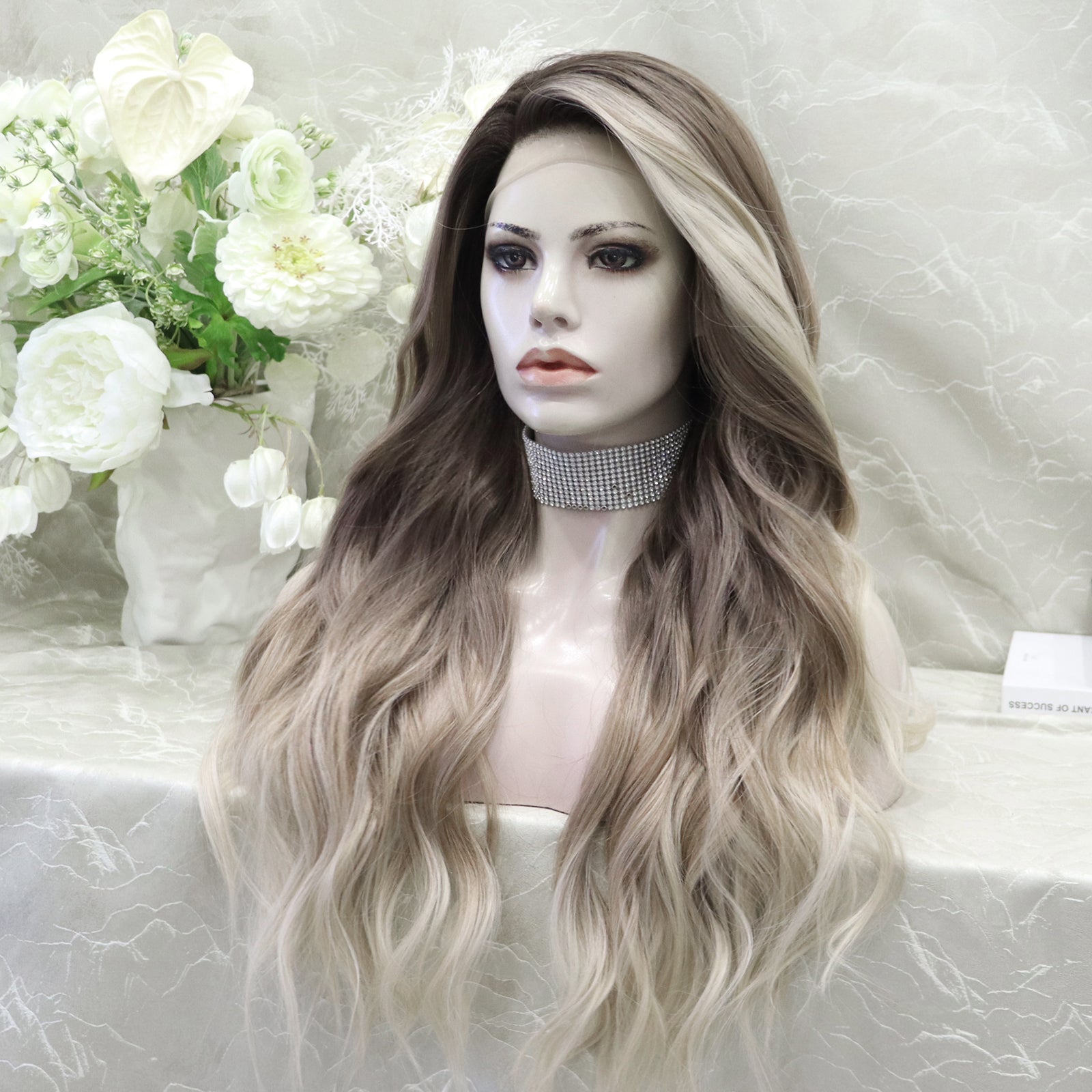 Shannon Ombre Ash Brown to Blonde Body Wave 13*4 Lace Front Wig (ELSA ...